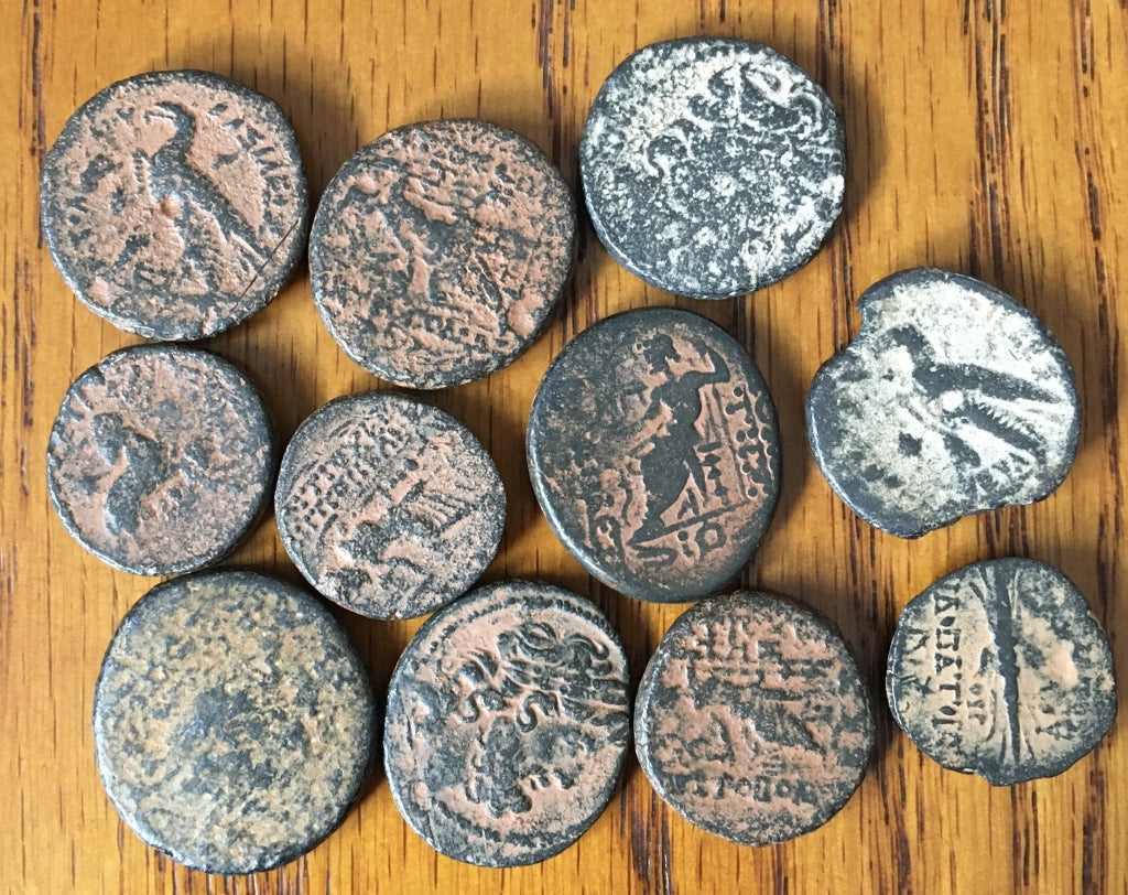 Uncleaned Larger Beautiful And Higher Quality Greek Desert Coins From ...